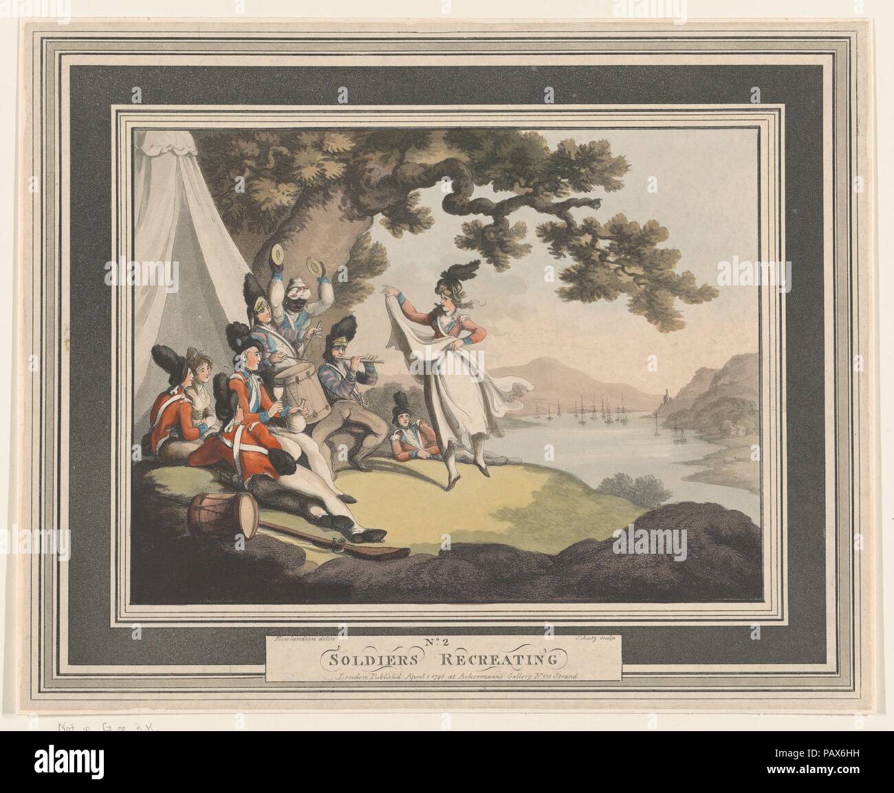 Soldiers Recreating. Artist: After Thomas Rowlandson (British, London ...