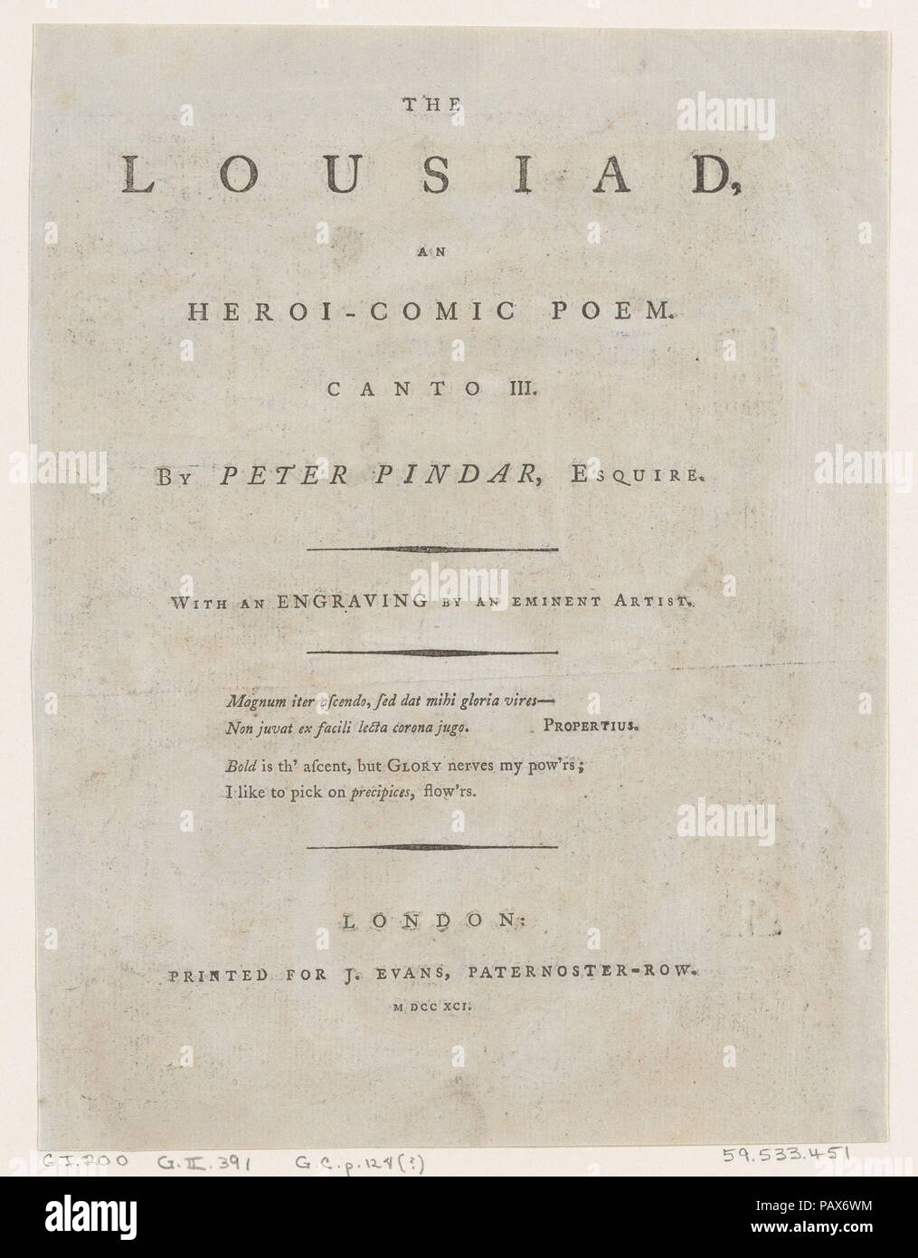 The Lousiad by Peter Pindar, Frontispiece. Artist: Thomas Rowlandson ...