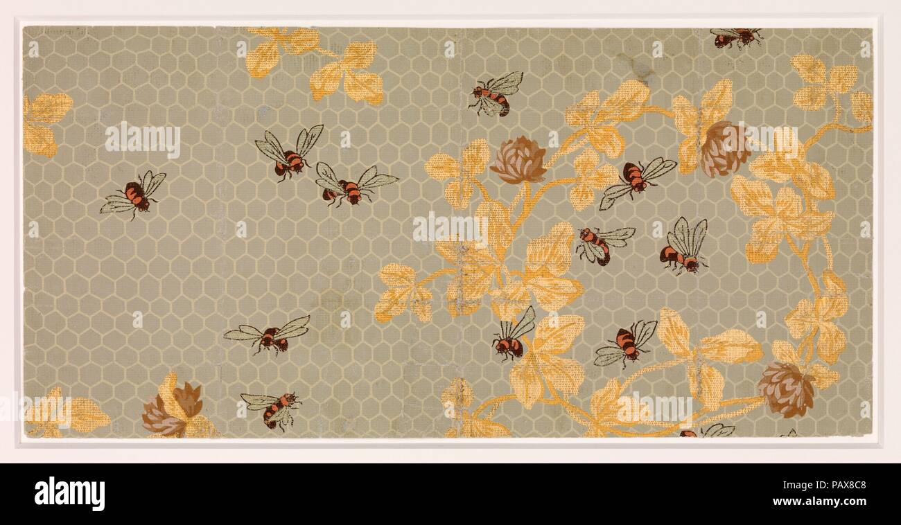 Bees with Honeycomb. Artist: Candace Wheeler (American, Delhi, New York ...