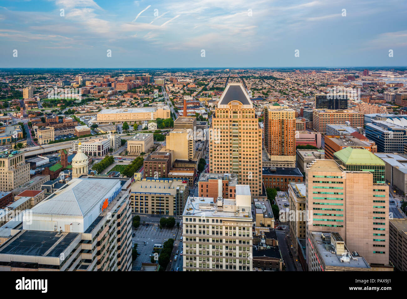 Evening view of downtown Baltimore, Maryland Stock Photo - Alamy