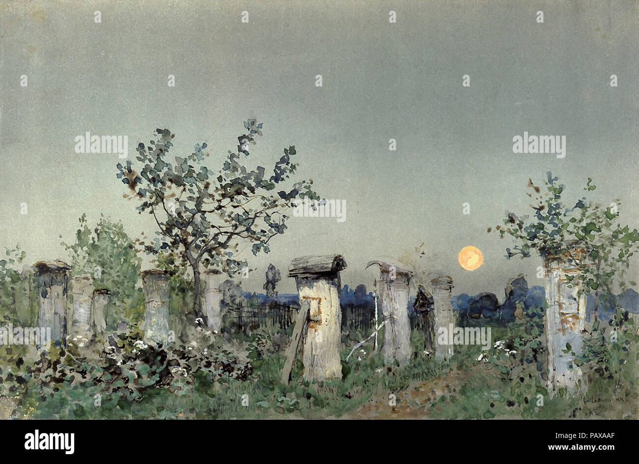 Levitan Isaac - the Apiary 2 Stock Photo - Alamy