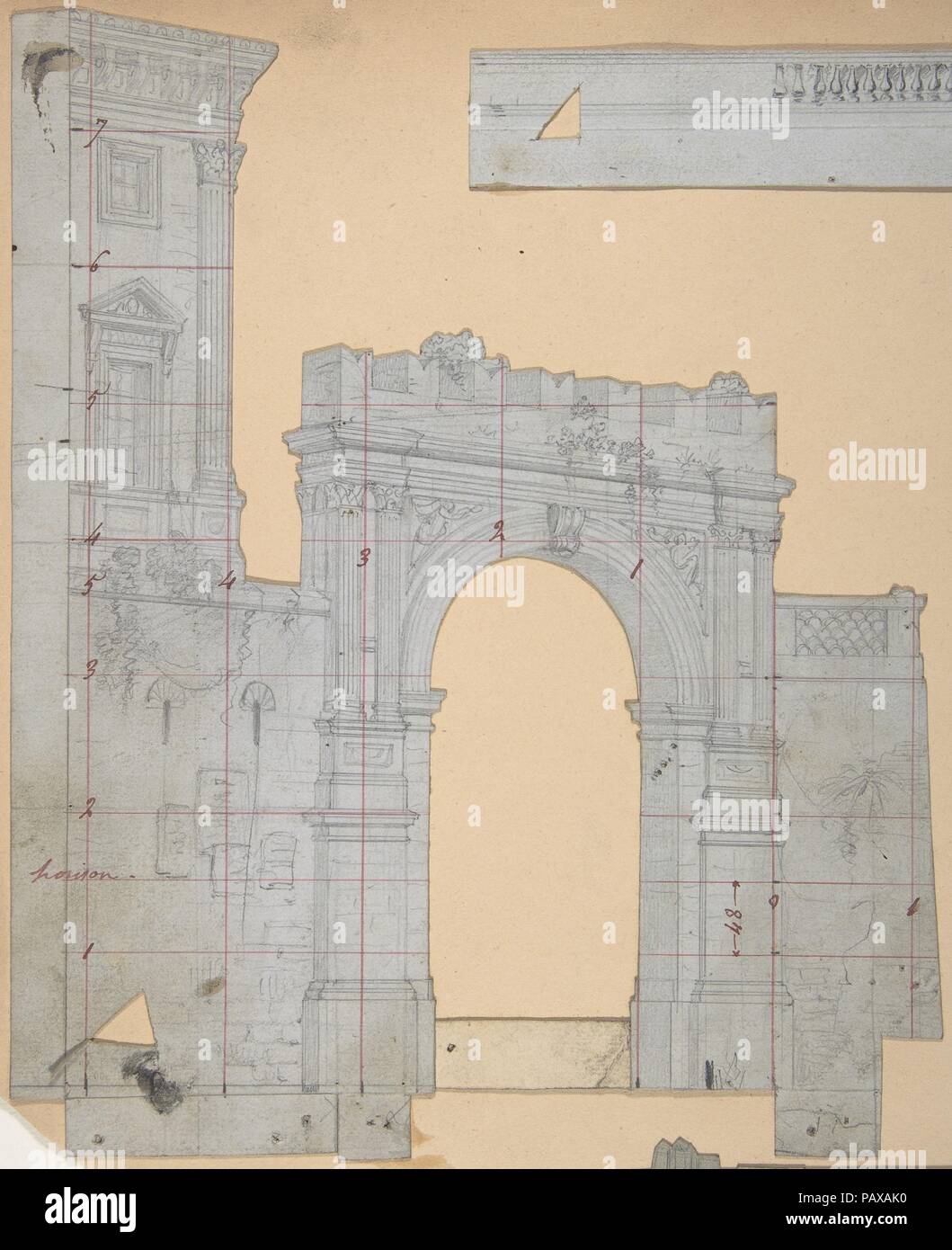 Design for a Stage Set at the Opéra, Paris. Artist: Eugène Cicéri ...