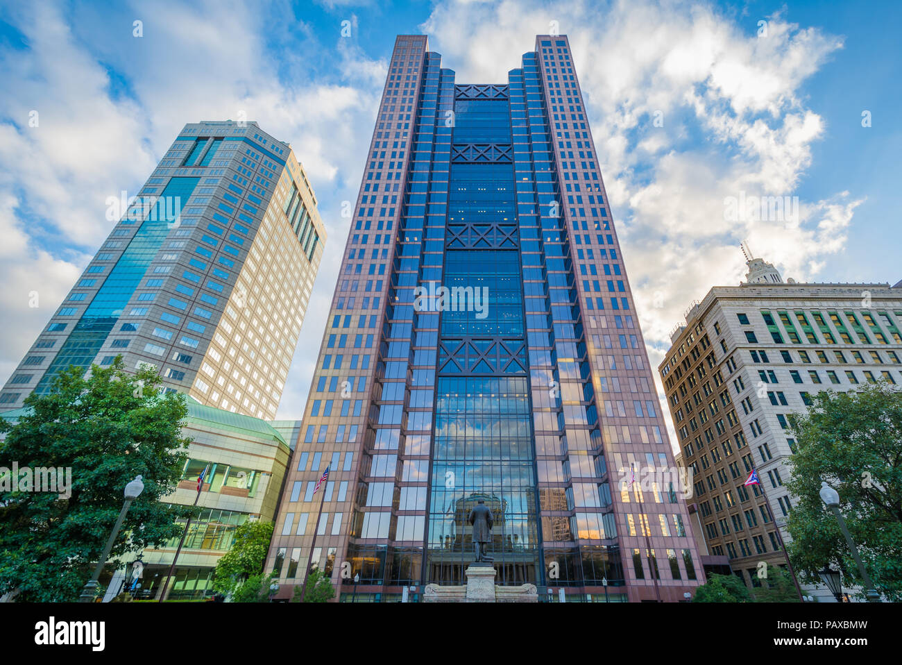 Modern buildings along High Street in downtown Columbus, Ohio Stock ...