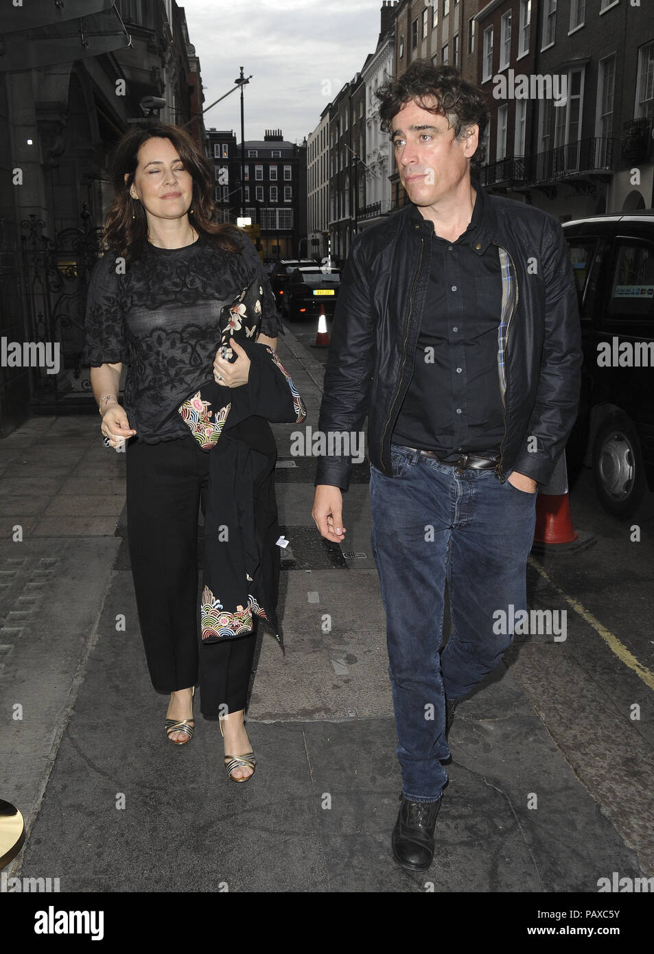 Stephen Mangan and wife Holby City Star Louise Delamere seen arriving ...
