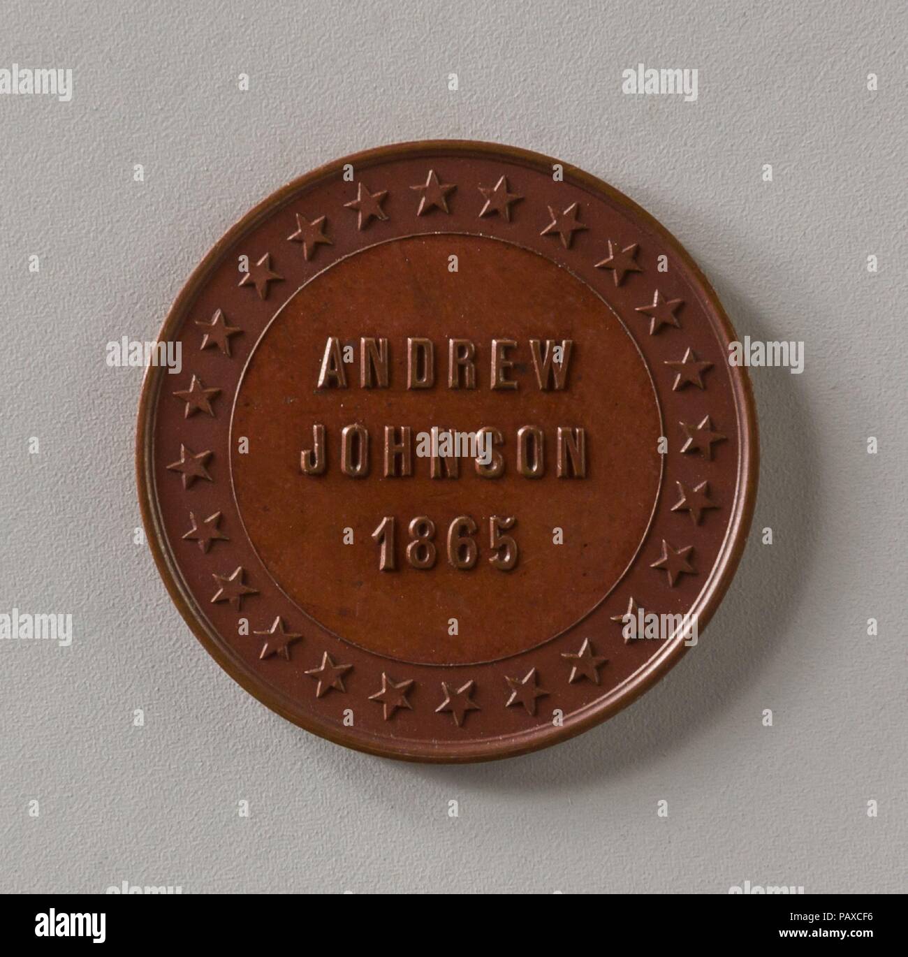 Token of Andrew Johnson. Dimensions: Diam. 1 3/8 in. (3.5 cm). Date: ca ...