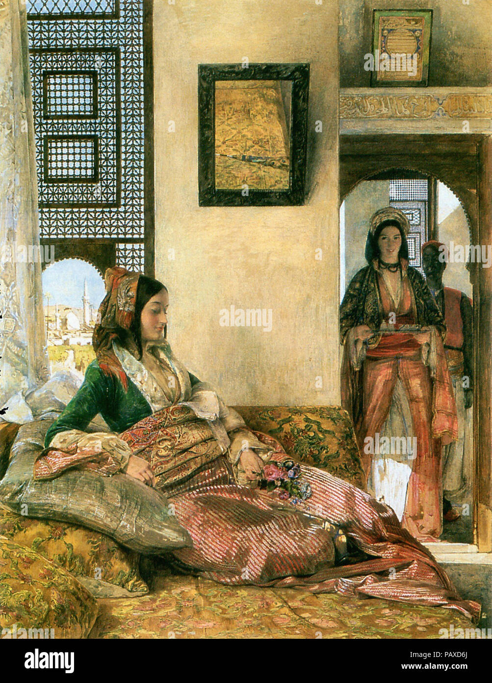 Lewis John Frederick - Harem Life in Cairo Stock Photo - Alamy