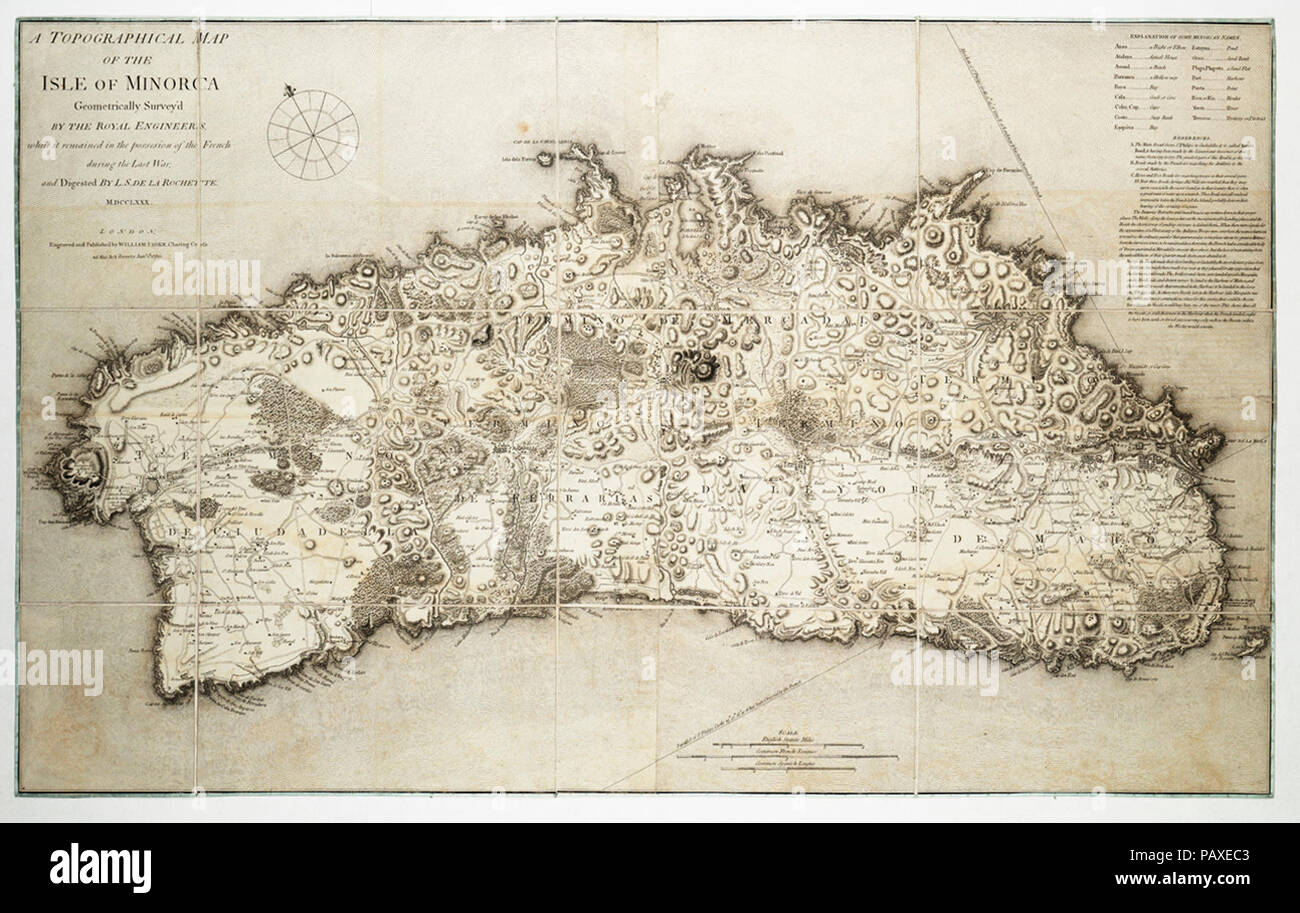 A topographical map of the island of Minorca geometrically survey'd by ...
