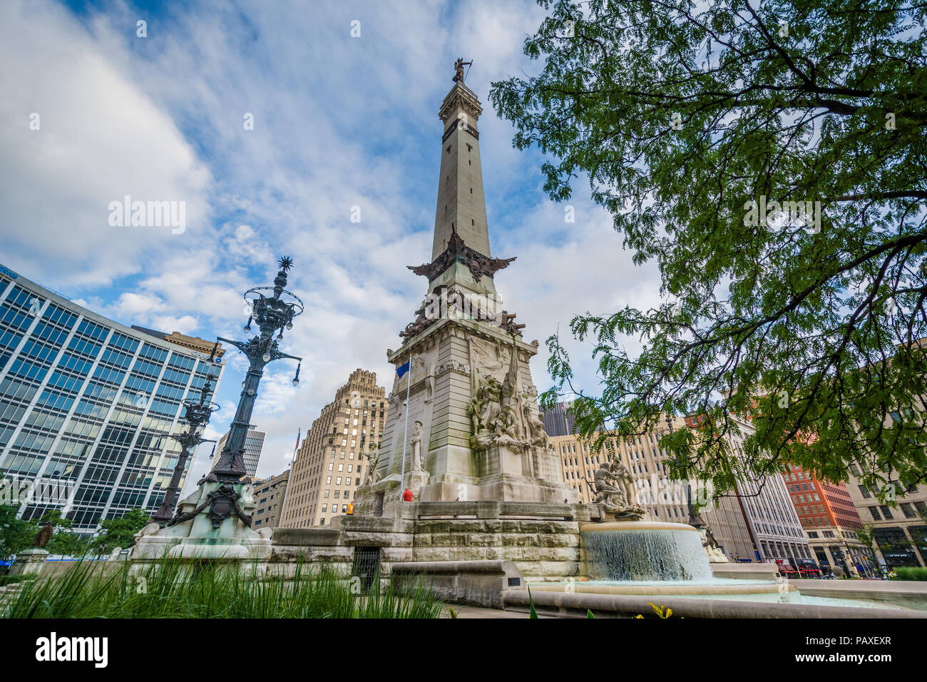 The Soldiers and Sailors Monument in downtown Indianapolis, Indiana ...