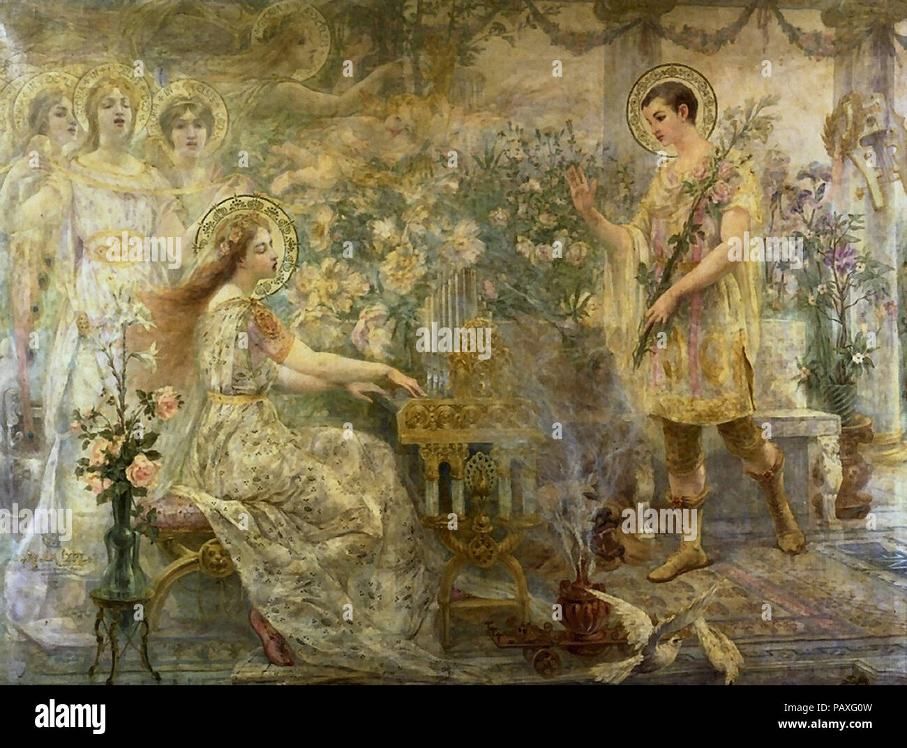 Lalire Adolphe - Saint Cecily and Saint Valerian Stock Photo - Alamy