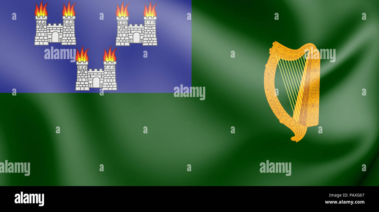 3d flag ireland city hi-res stock photography and images - Alamy