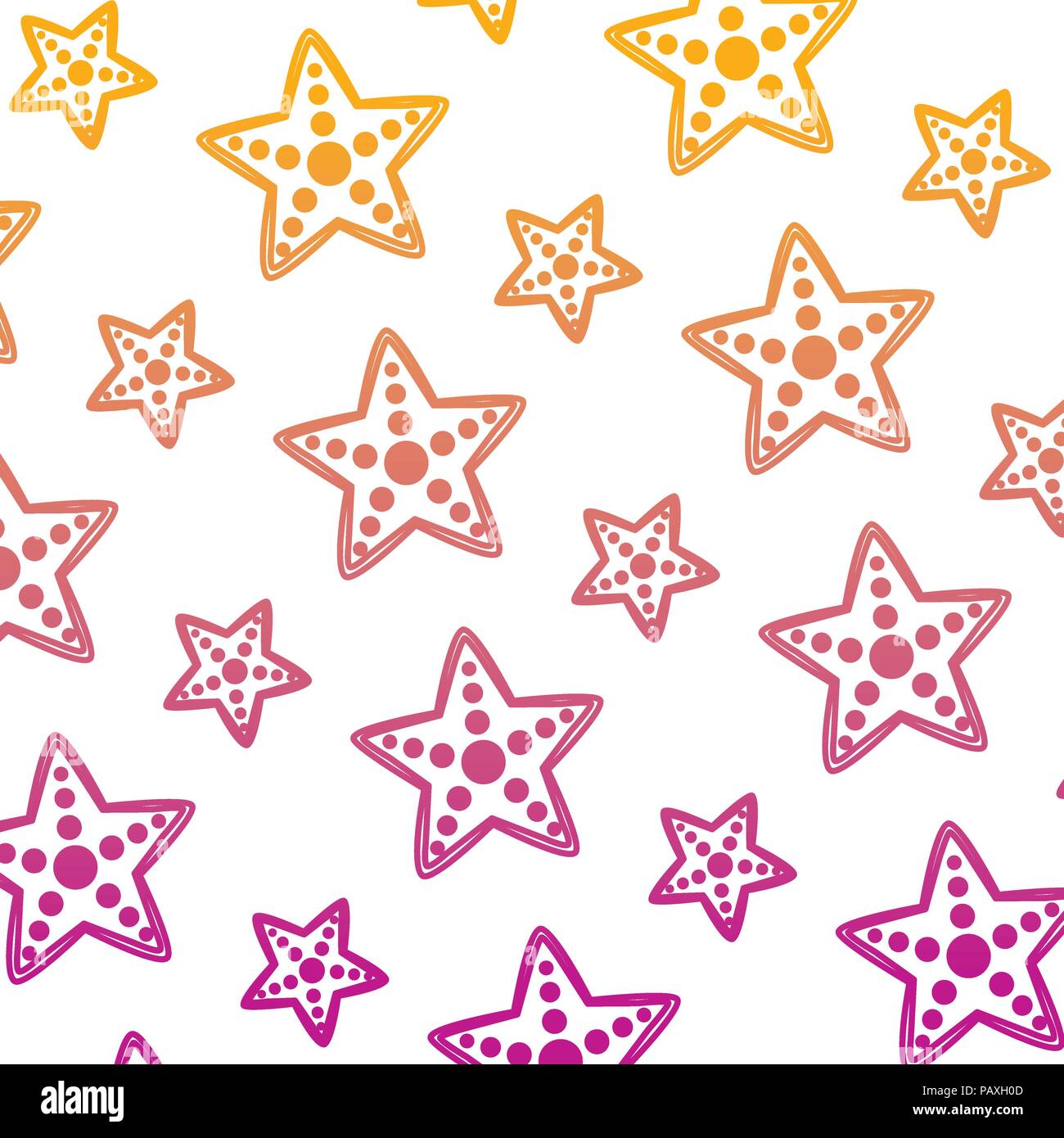 degraded line cute starfish natural animal background Stock Vector ...