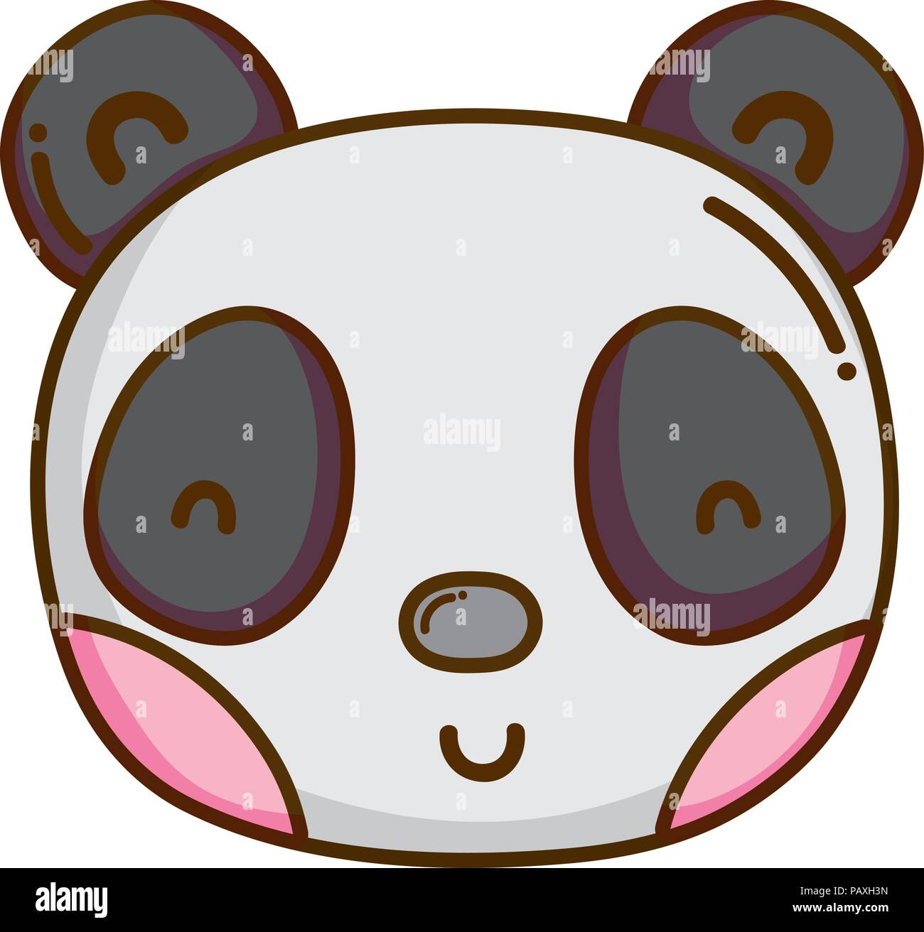 cute panda head wild animal Stock Vector Image & Art - Alamy