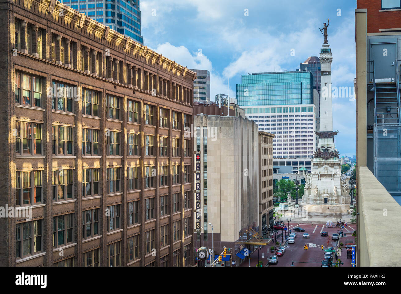View of downtown Indianapolis, Indiana Stock Photo - Alamy