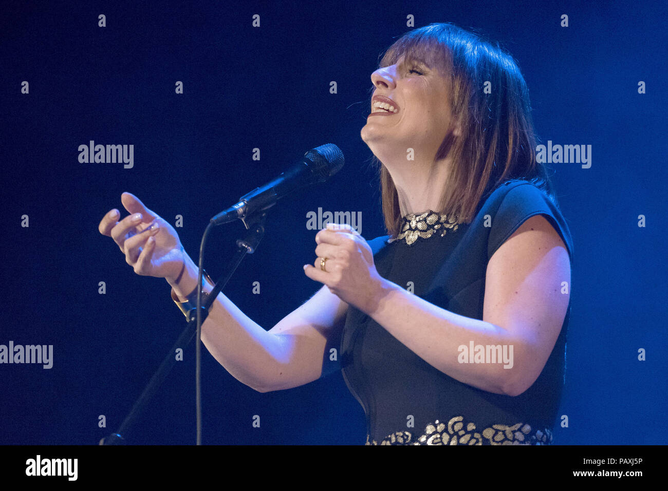 Portuguese singer Katia Guerreiro performs live on stage at the Fado ...