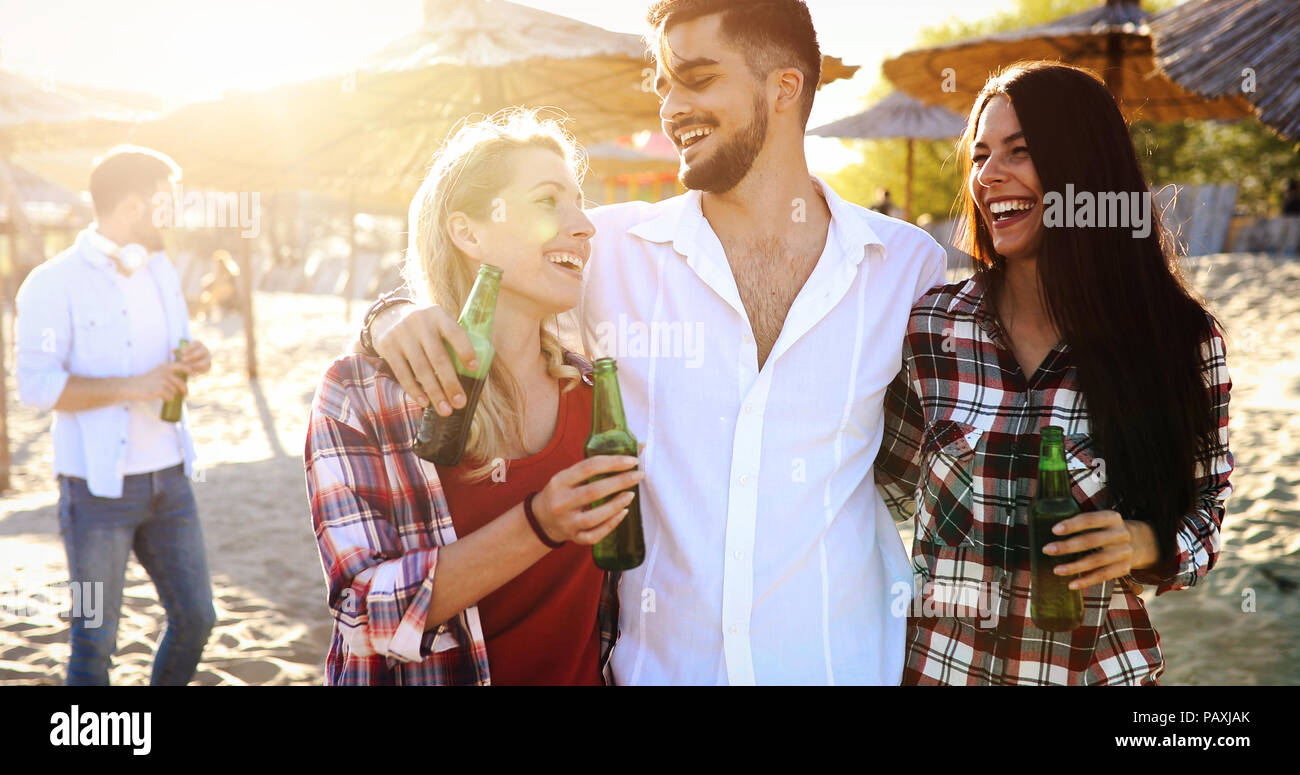 Group of Friends Having a Party Stock Photo - Alamy