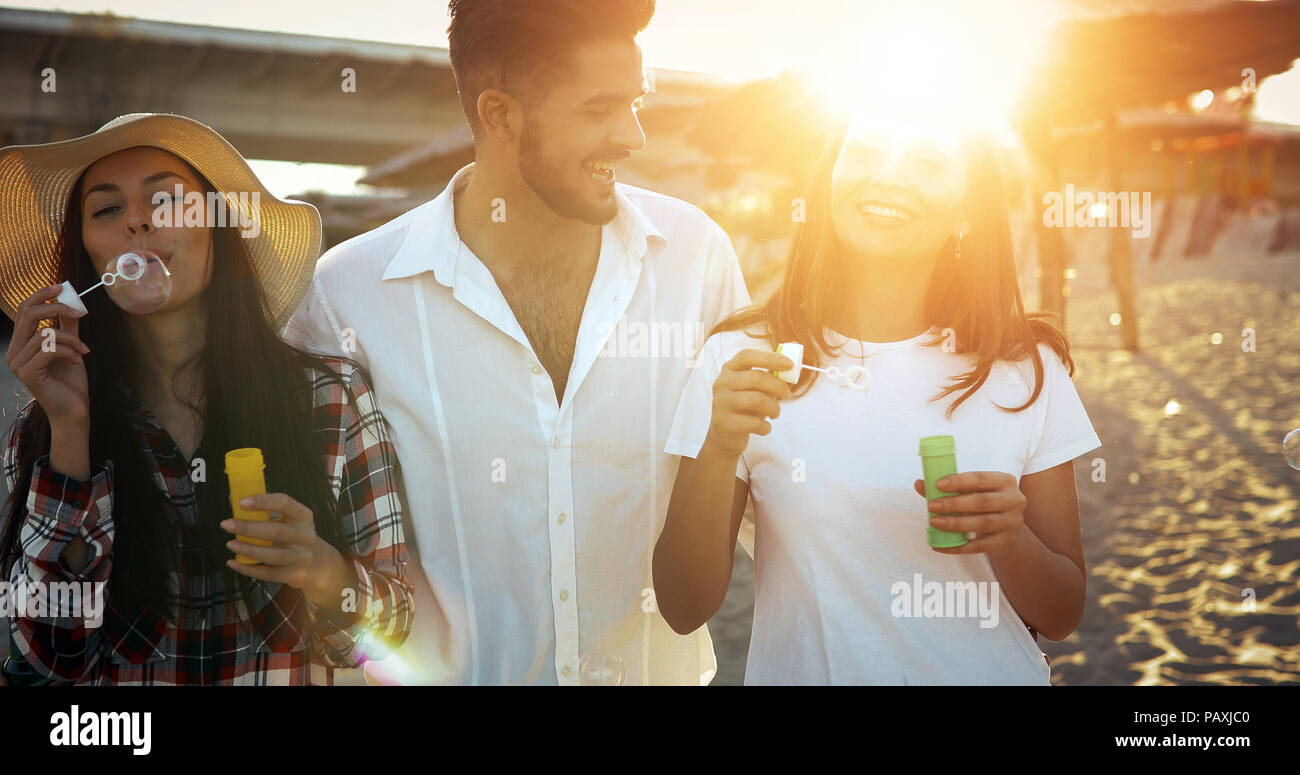 Young people laughing outside hi-res stock photography and images - Alamy