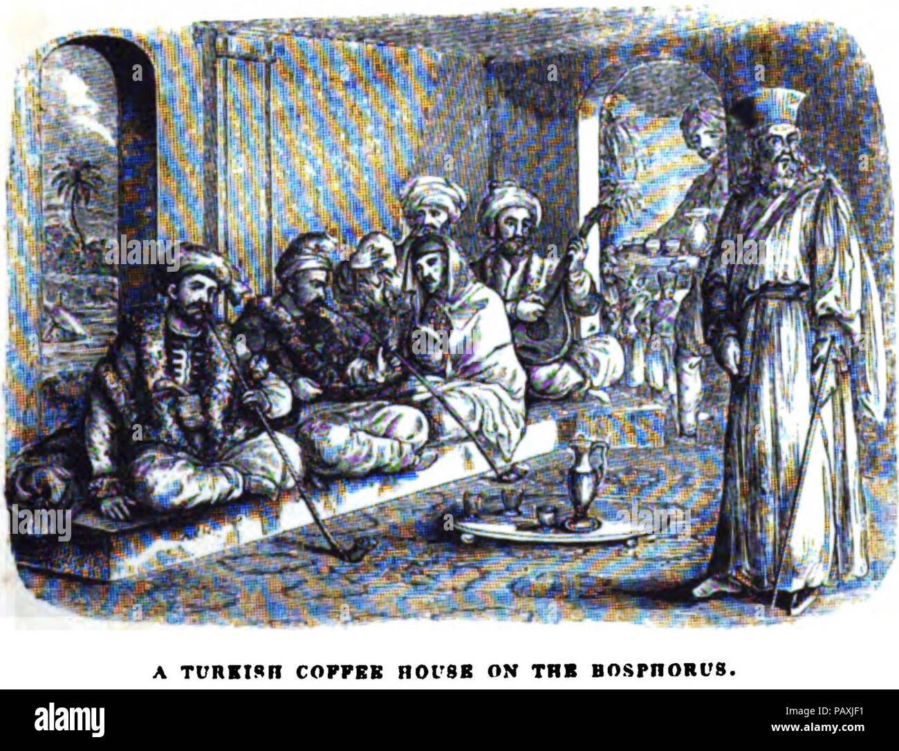 A Turkish coffee house on the Bosphorus. Edmund Spencer (capt ...