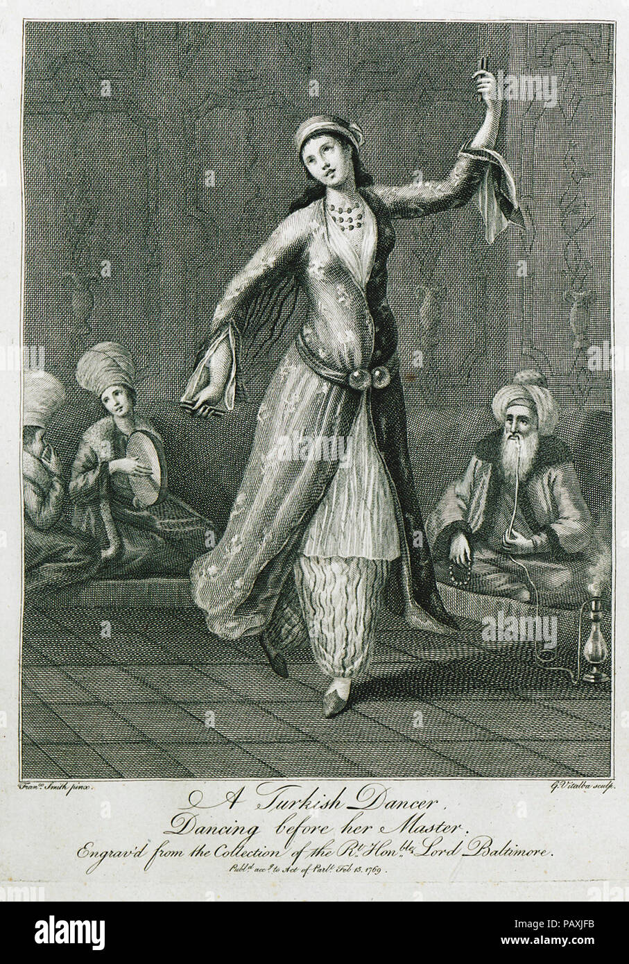 A Turkish dancer, dancing before her master - Calvert Frederick (baron ...