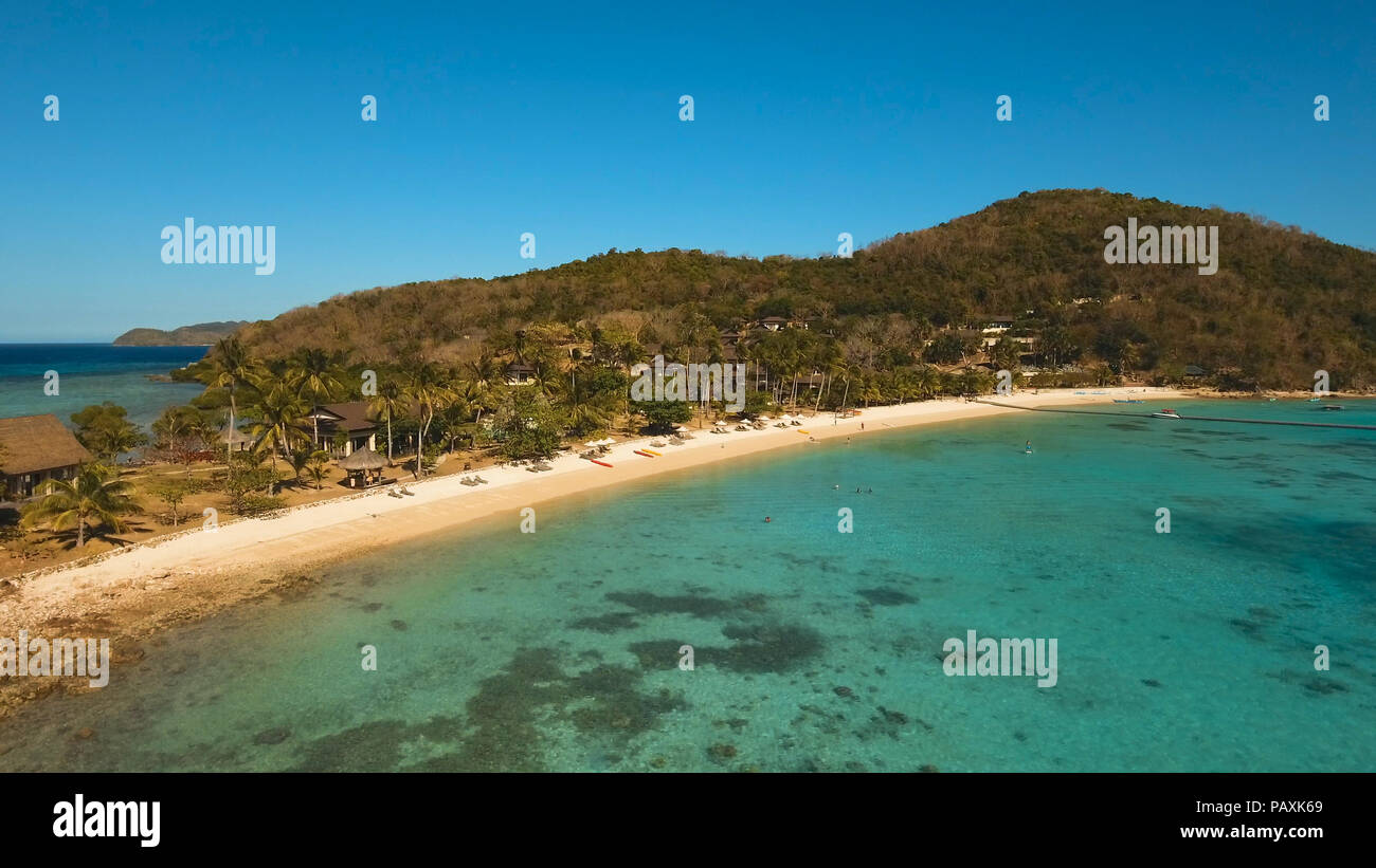 Aerial view tropical beach bay hi-res stock photography and images - Alamy
