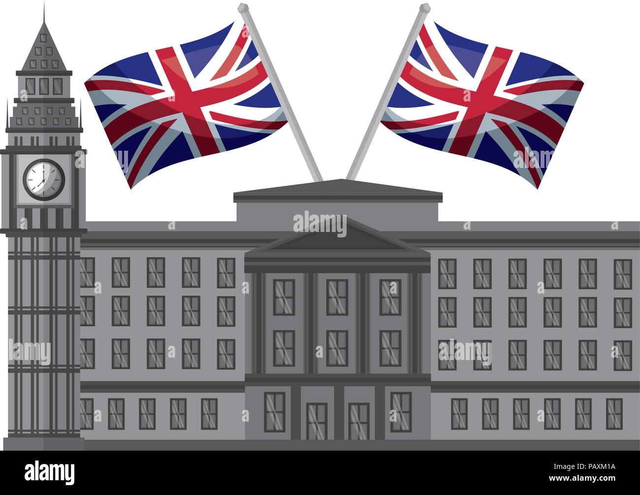 london clock station with flags icon Stock Vector Image & Art - Alamy