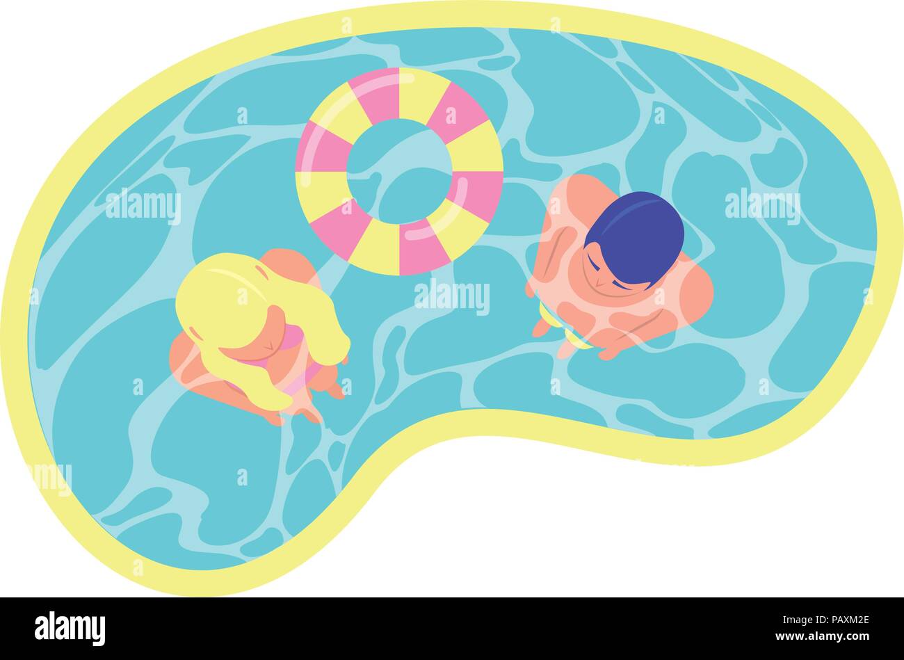 Couple pool float Stock Vector Images - Alamy