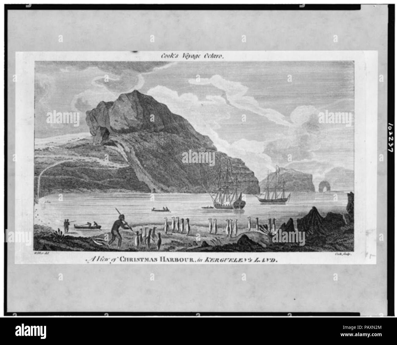 A View of Christmas Harbour, in Kerguelen's Land - Webber del. ; Cook ...