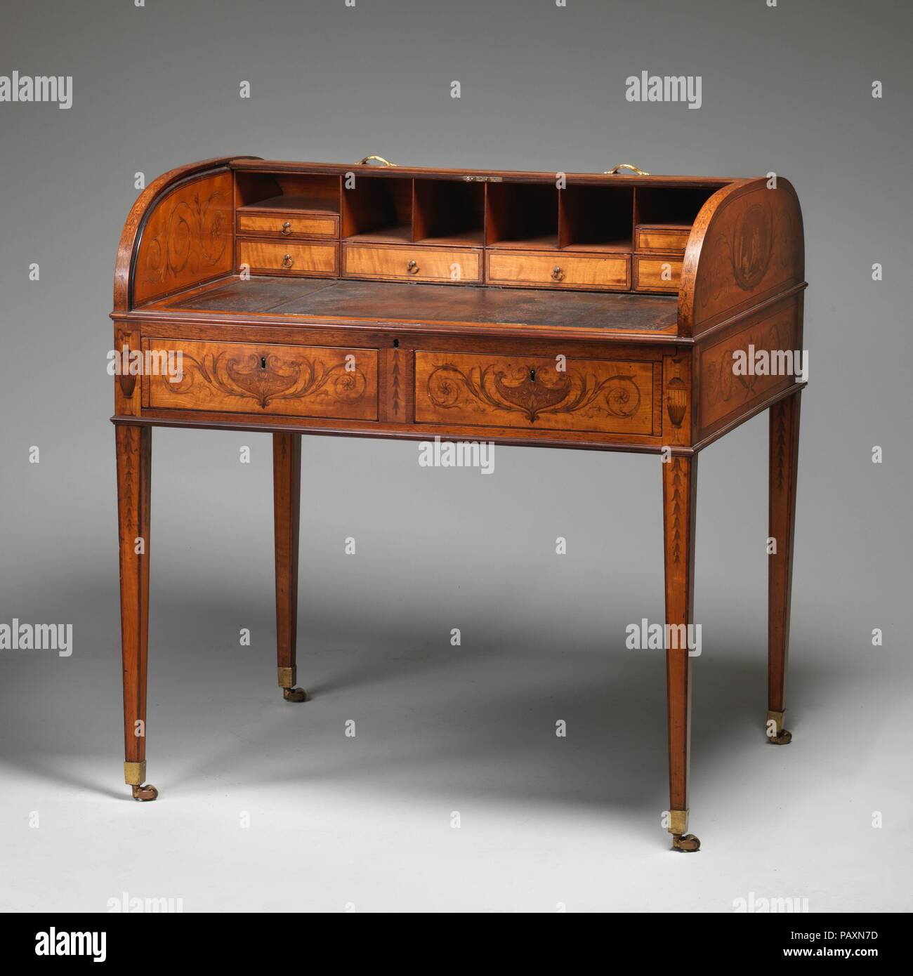 Desk or writing table. Culture: British. Dimensions: Overall: 36 × 34 1 ...