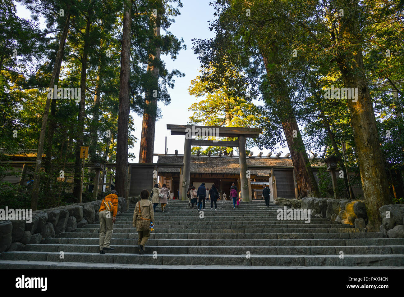 Nagoya, Japan - Mar 17, 2018. People visit Ise Grand Shrine (Ise Jingu ...