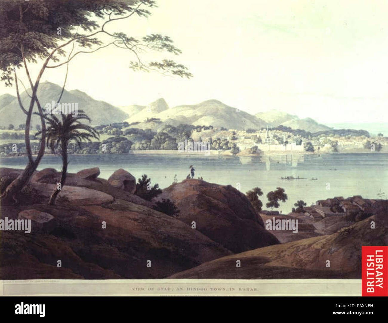 A view of Gyah in Bahar Thomas and William Daniell 1801 Stock Photo - Alamy