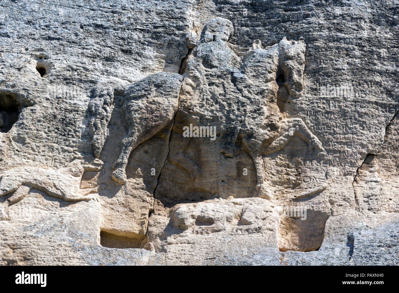 Early medieval rock relief Madara Rider from the period of First ...