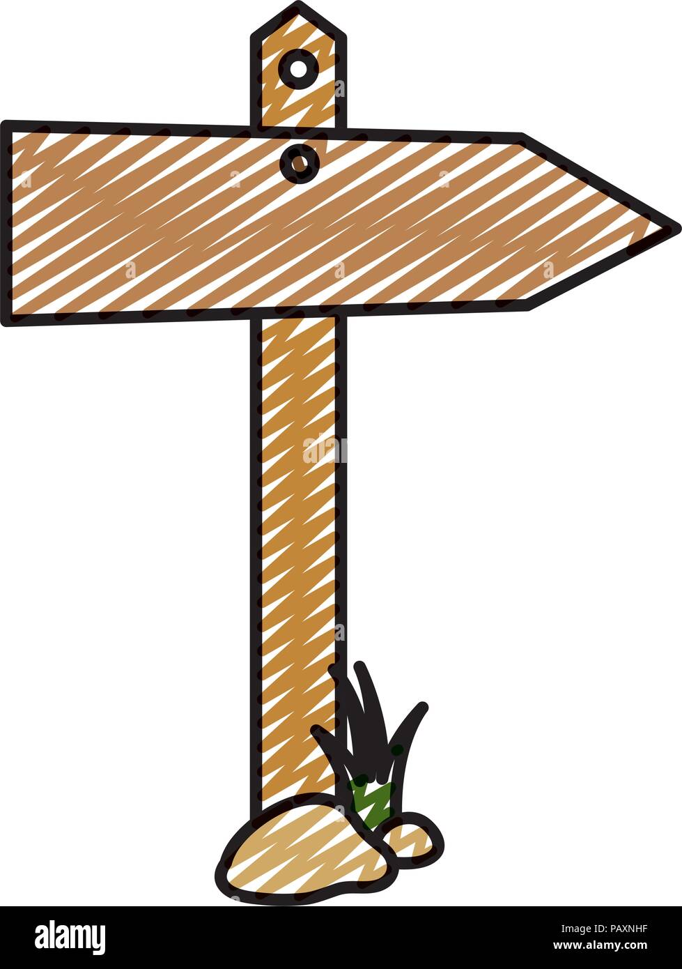 doodle wood frame road notices direction Stock Vector Image & Art - Alamy