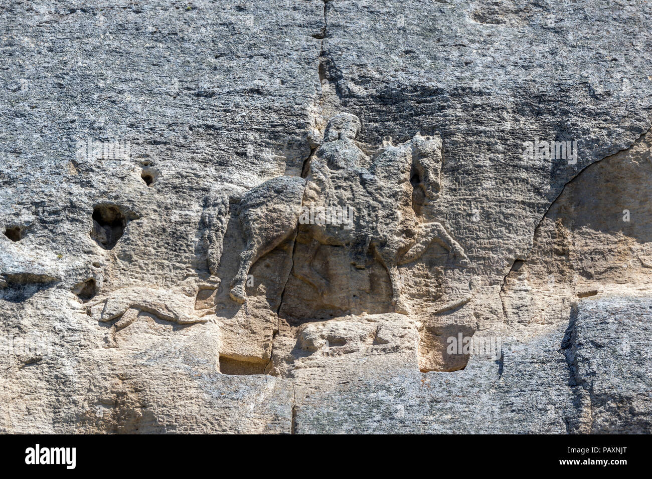 Early medieval rock relief Madara Rider from the period of First ...