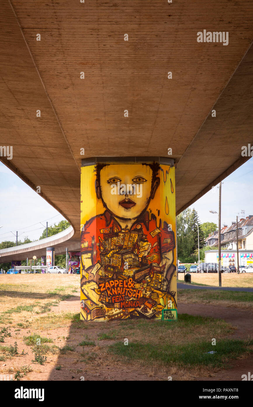 high track of the Cologne Stadtbahn in the district Nippes, Cologne ...