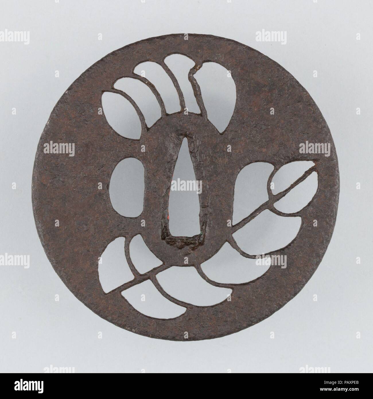 Sword Guard (Tsuba). Culture: Japanese. Dimensions: Diam. 3 1/2 in. (8. ...