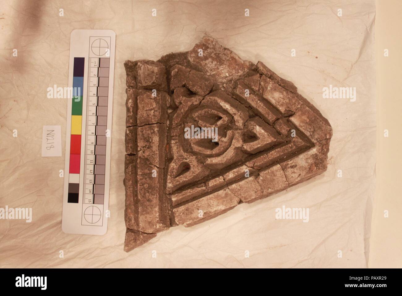 Fragment. Dimensions: L 21.5 x W 20 x H 3. Date: probably 8th-12th ...