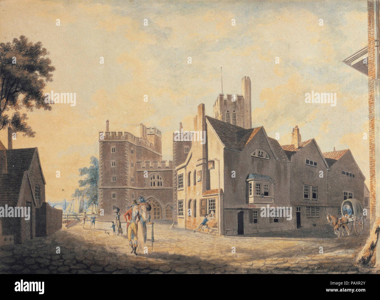 A View of the Archbishop's Palace, Lambeth Stock Photo - Alamy