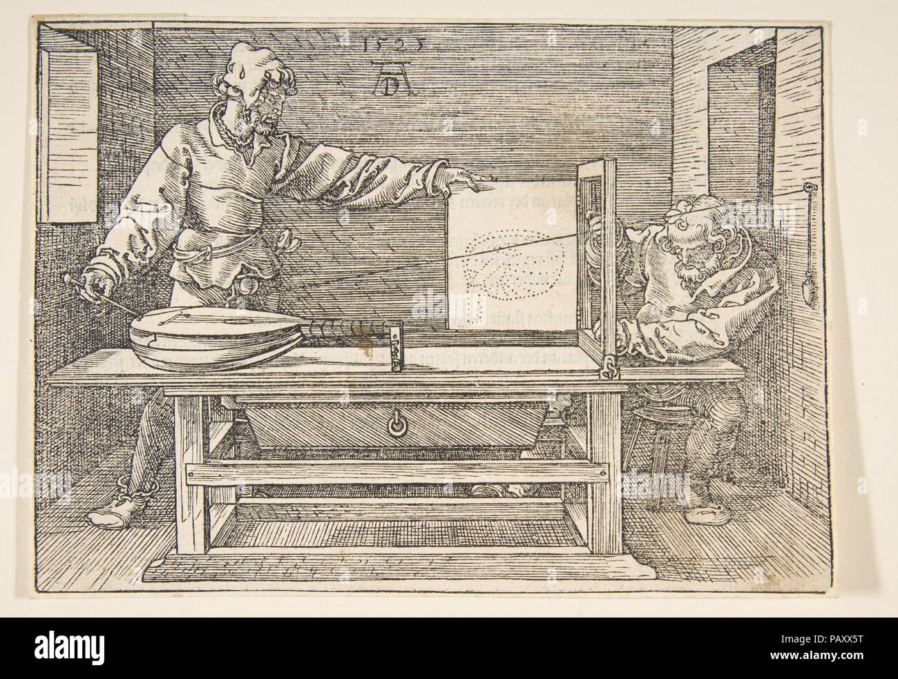 Demonstration prespective drawing of a lute hi-res stock photography ...