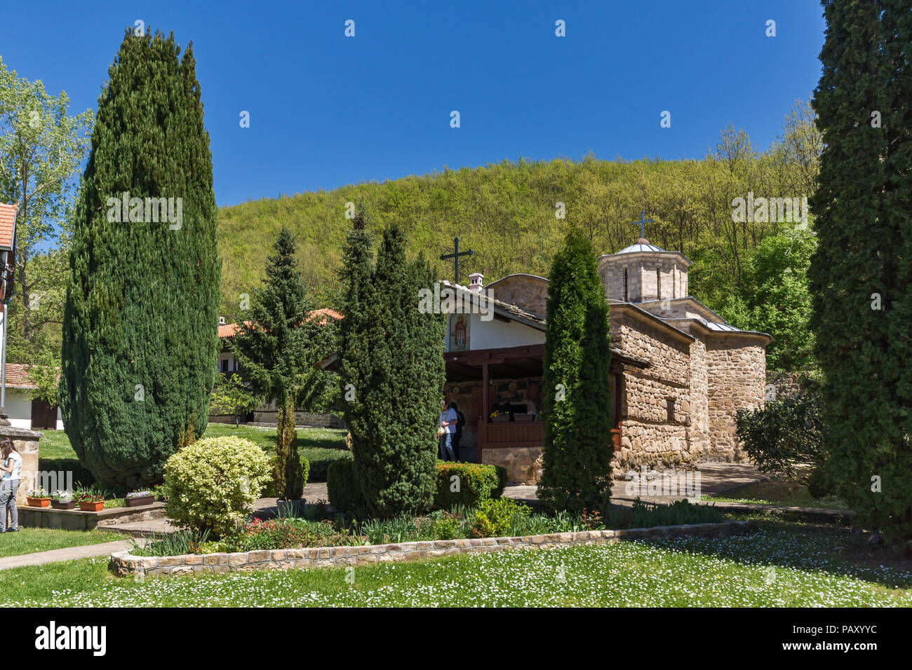 TEMSKI MONASTERY, SERBIA - 16 APRIL 2016: View of Temski monastery St ...