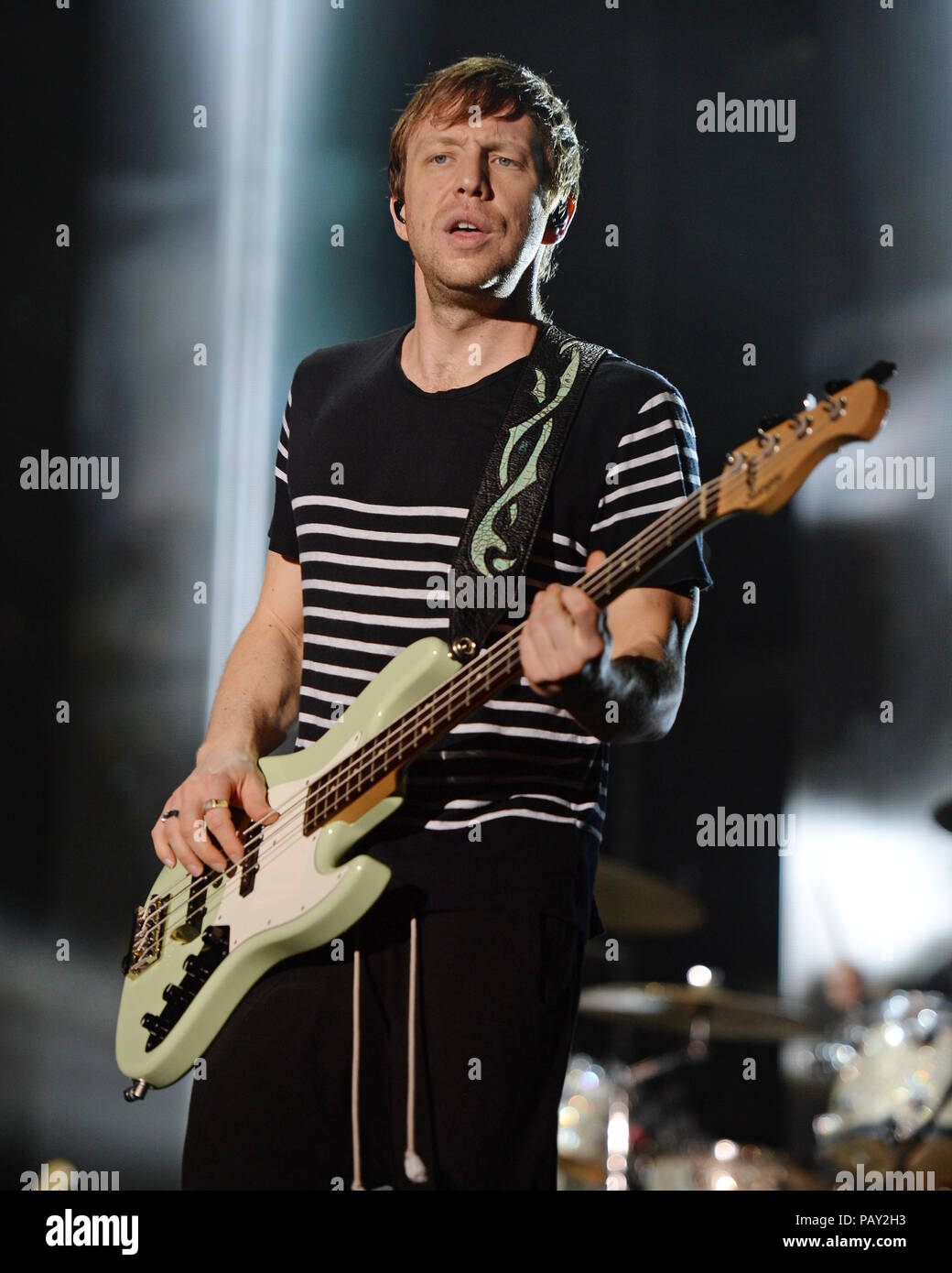 MIAMI BEACH, FL - DECEMBER 30: Ben McKee of Imagine Dragons performs ...