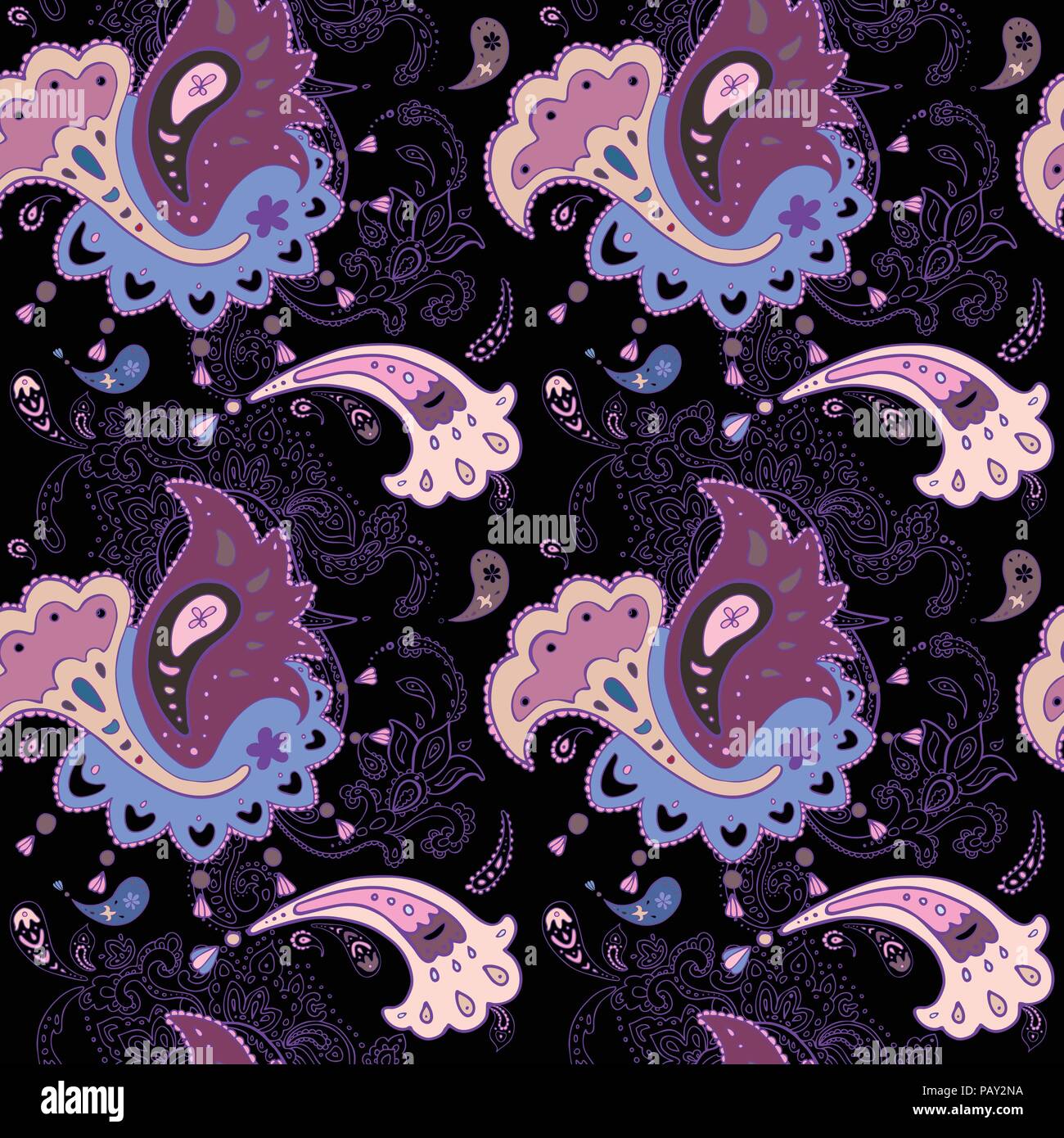 Paisley. Hand Drawn Boho ornament Stock Vector Image & Art - Alamy