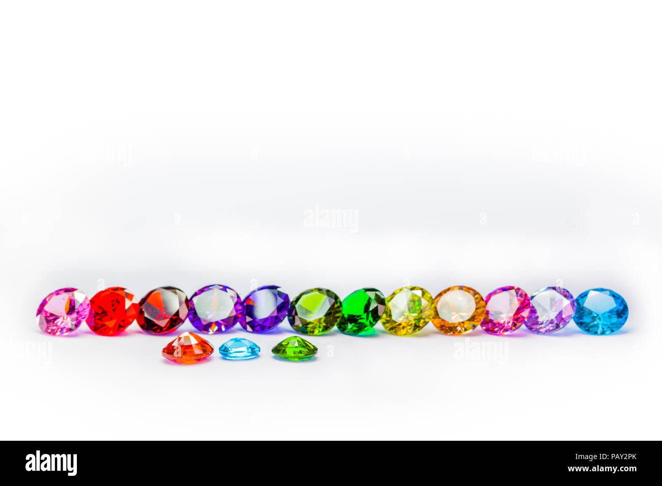 colorful diamonds in white background with copy space Stock Photo - Alamy