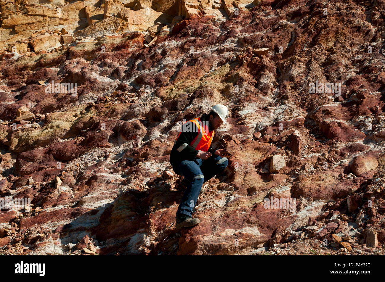 Geologist Inside an Open Pit Mine Stock Photo - Alamy