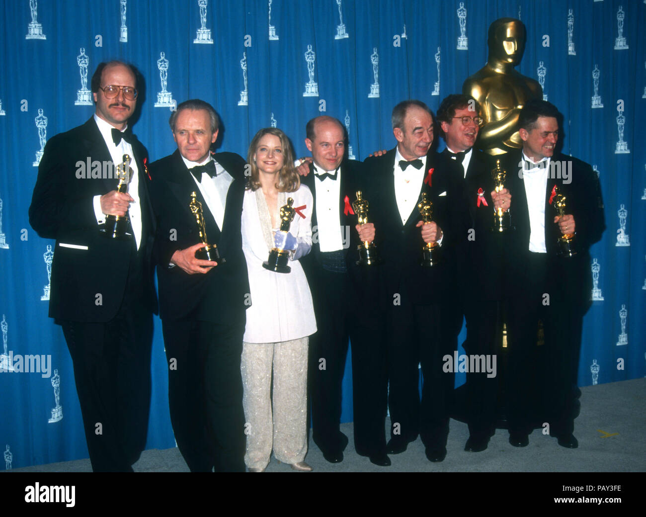 LOS ANGELES, CA - MARCH 30: Actor Anthony Hopkins actress Jodie Foster ...
