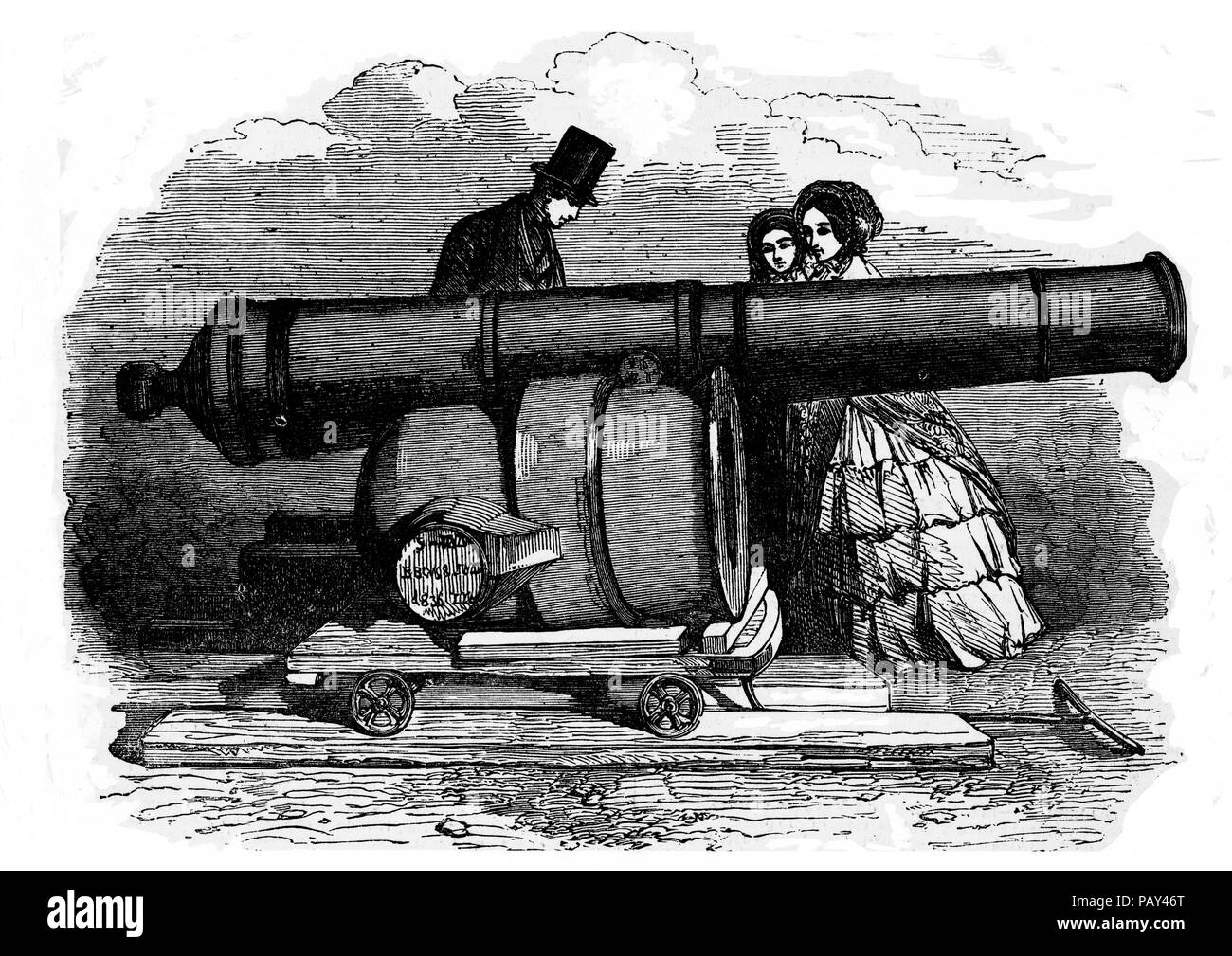 Engraving artillery crimean war the baltic 1854 56 hi-res stock ...