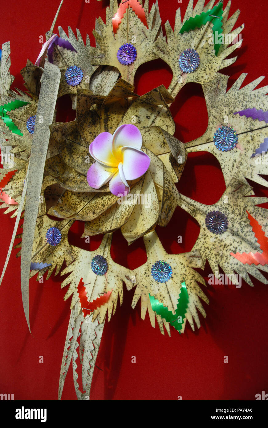 Floral Garlands and Decorations outside a Hindu Temple used for a ...