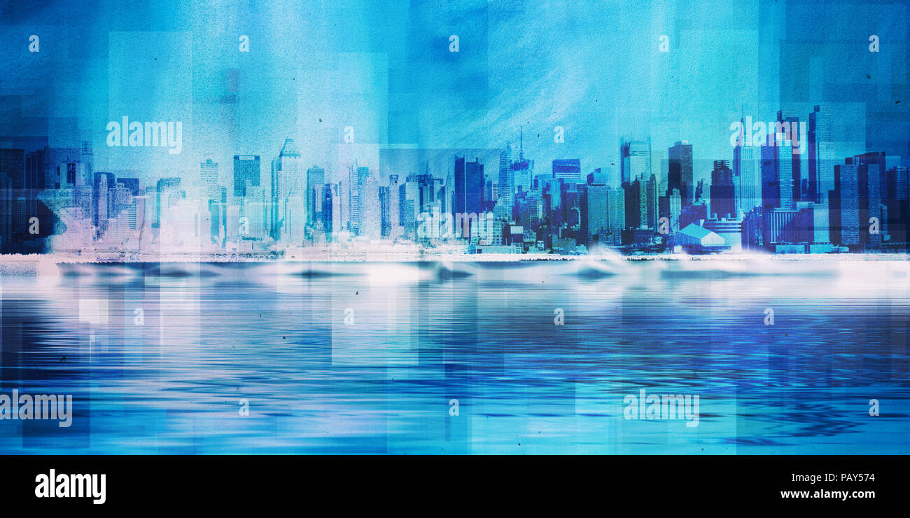 New York skyline. 3D Rendering Stock Photo - Alamy
