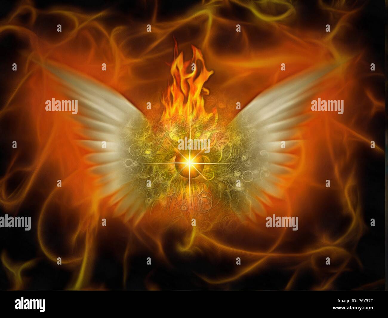 Angel Wings On Fire