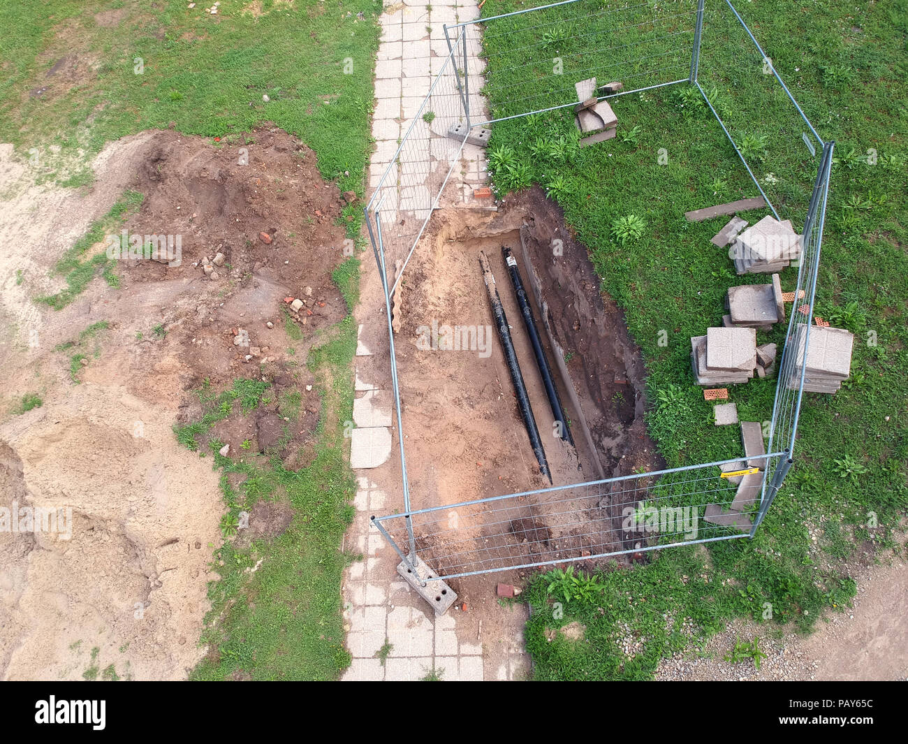 Trench system aerial hi-res stock photography and images - Alamy