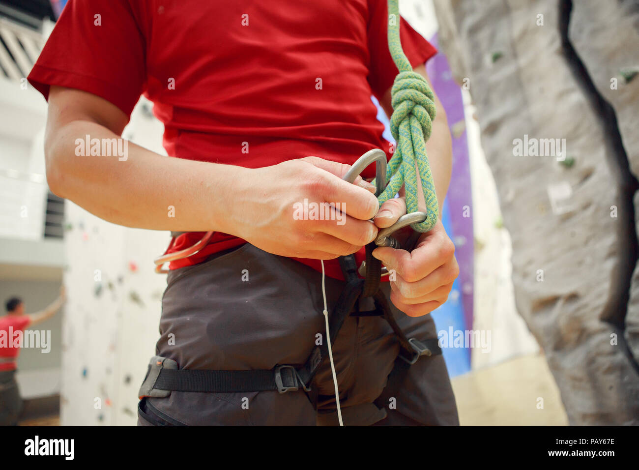 Male climber ties in hi-res stock photography and images - Alamy