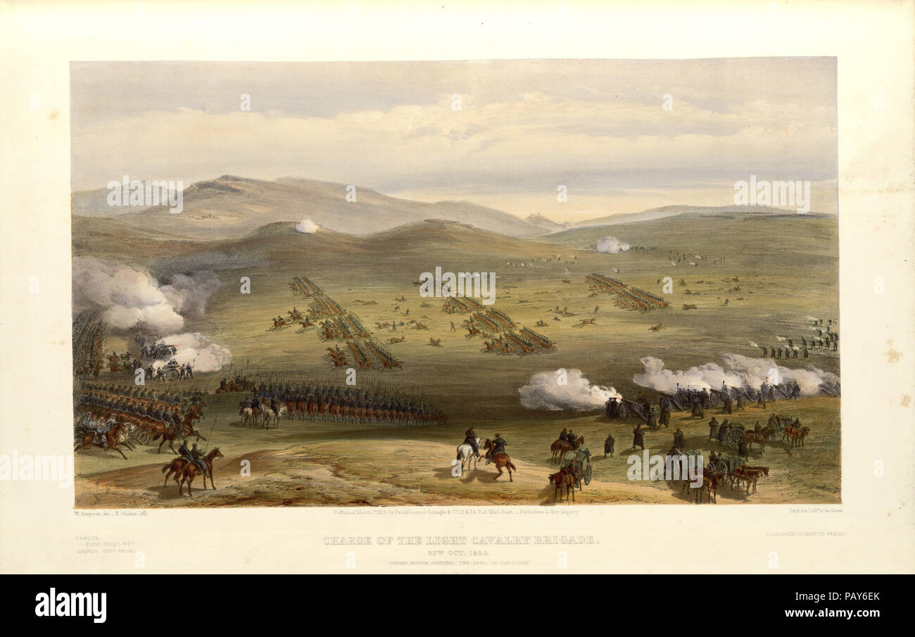 Charge of the Light Cavalry Brigade, 25th October 1854 Stock Photo - Alamy